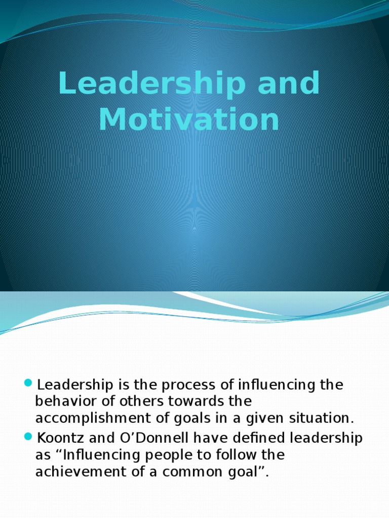 POM - Leadership Motivation | PDF | Leadership | Motivation