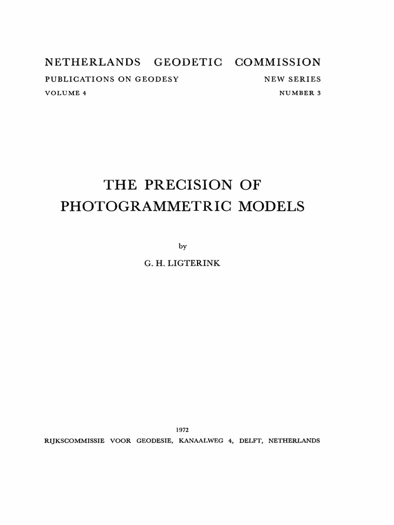 Assessing The Precision Of Photogrammetric Models Through Repeated