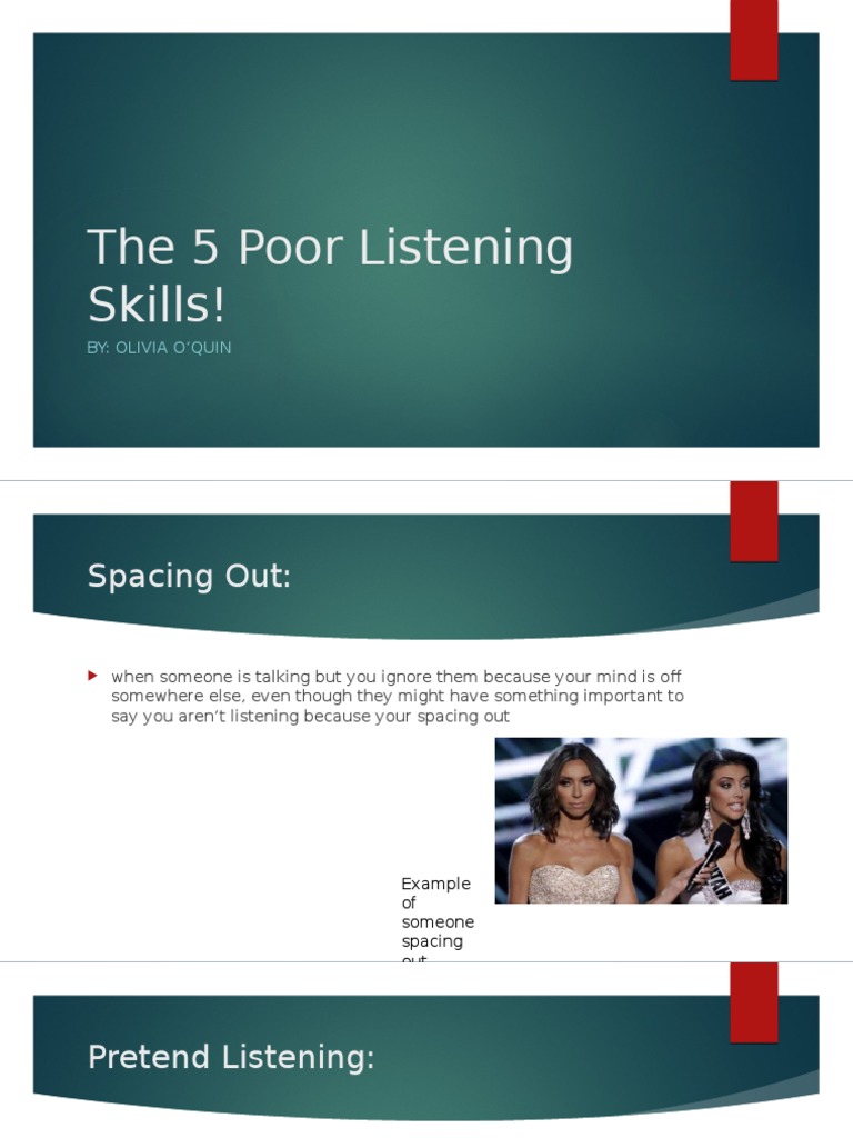 The 5 Poor Listening Skills | PDF | Career & Growth | Science & Mathematics