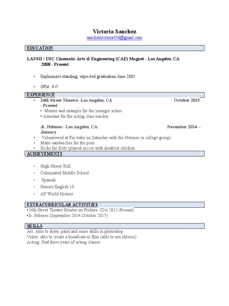 Victorias Resume | PDF
