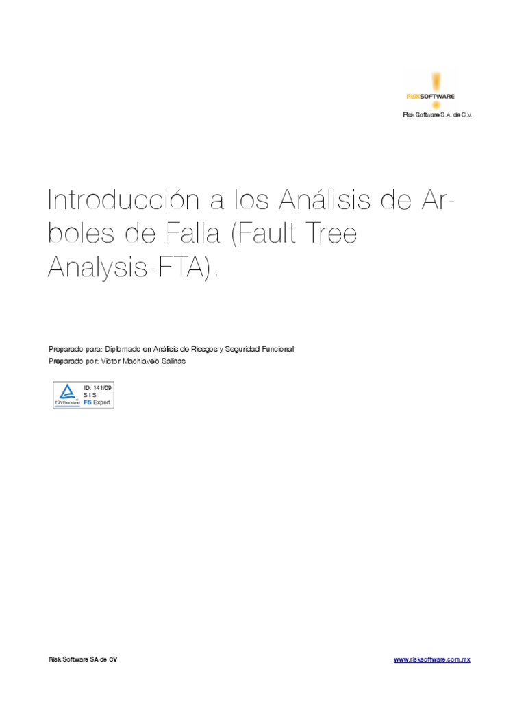 Analisis de Arboles de Falla Fta PDF | PDF | Software | Diseño
