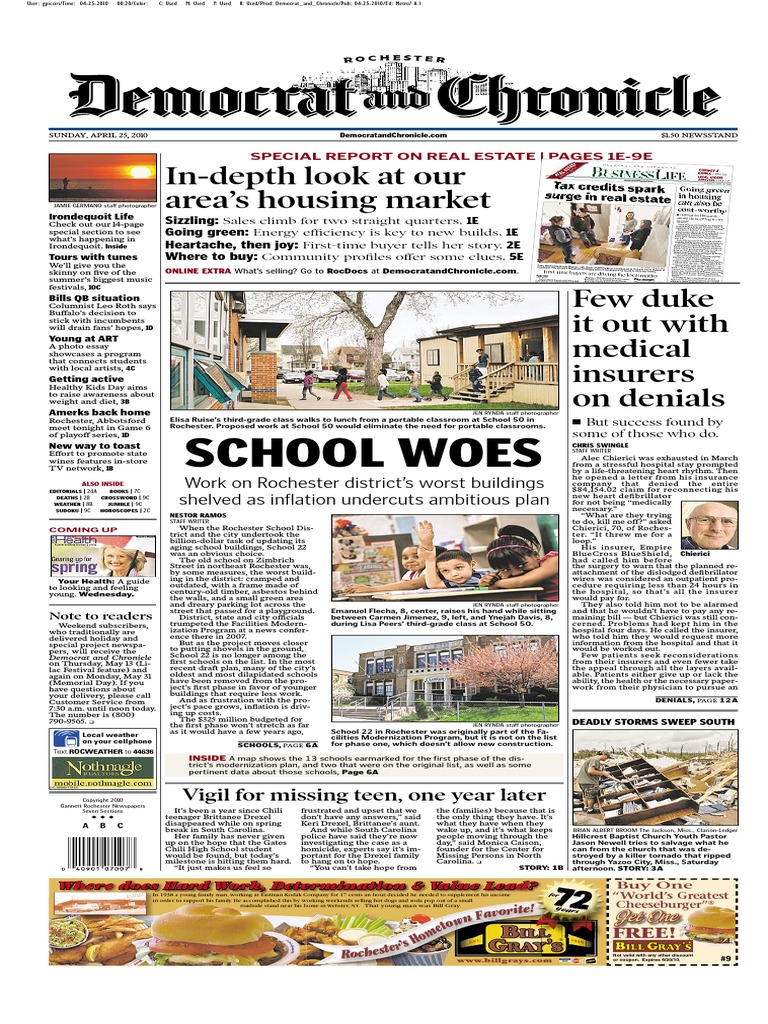 April 25, 2010 Democrat and Chronicle | PDF | Rochester | Newspaper And ...