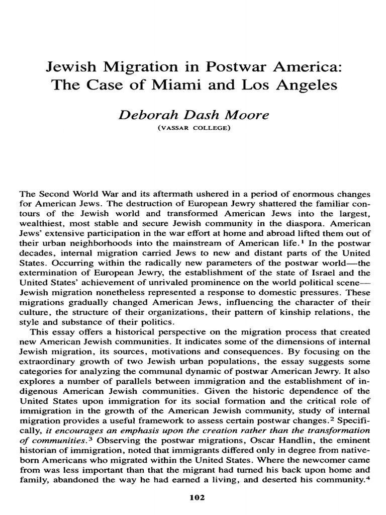 Jewish Migration in Postwar America | PDF | American Jews | Jews