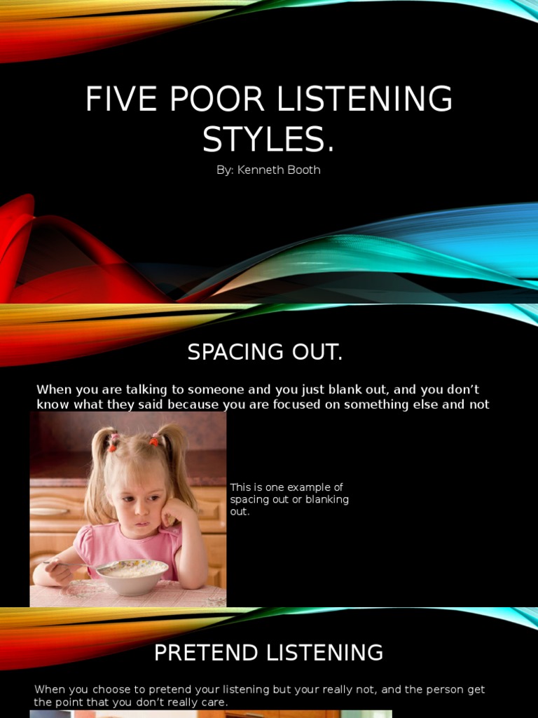 Five Poor Listening Styles | PDF | Science & Mathematics
