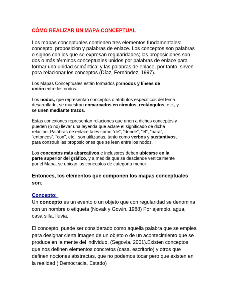 Cómo Realizar Un Mapa Conceptual | PDF