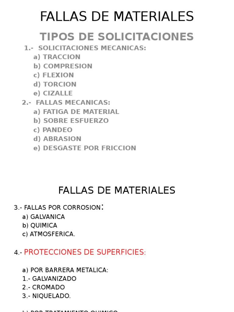 Fallas de Materiales | PDF | Fatiga (material) | Mecánica de fractura