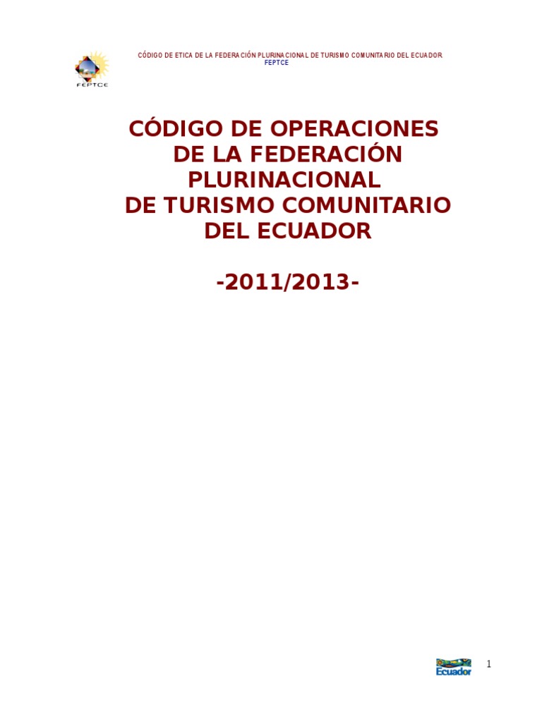 Código de Operaciones Feptce | PDF | Elecciones | Votación