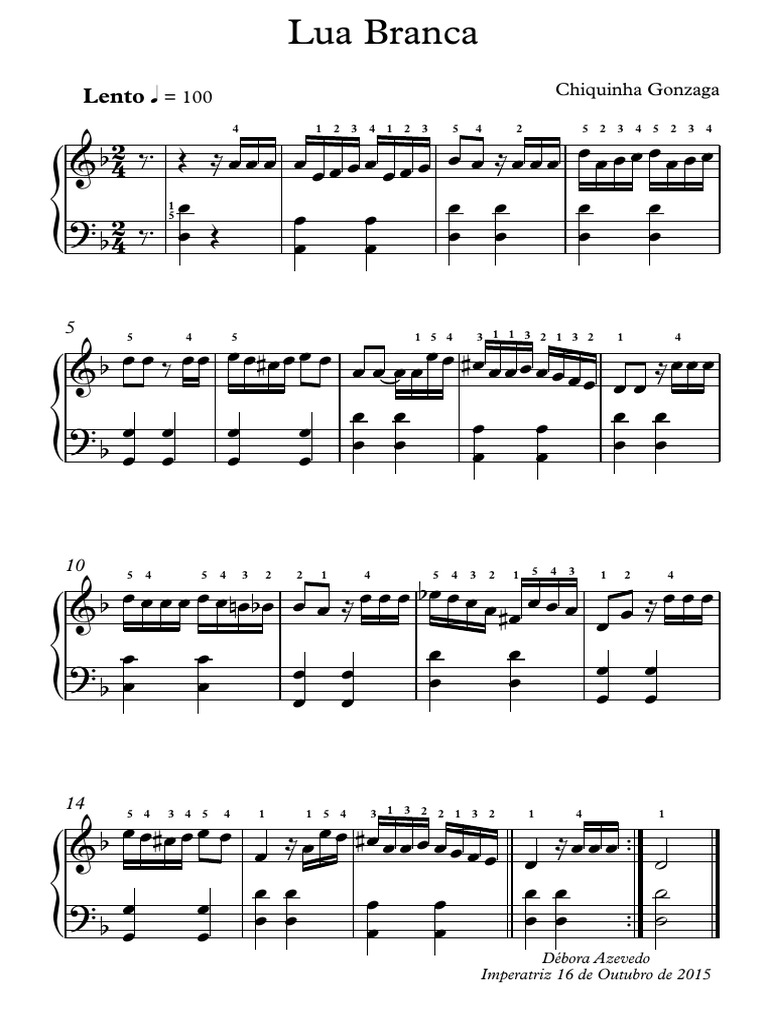 Lua Branca - Partitura Completa PDF | PDF