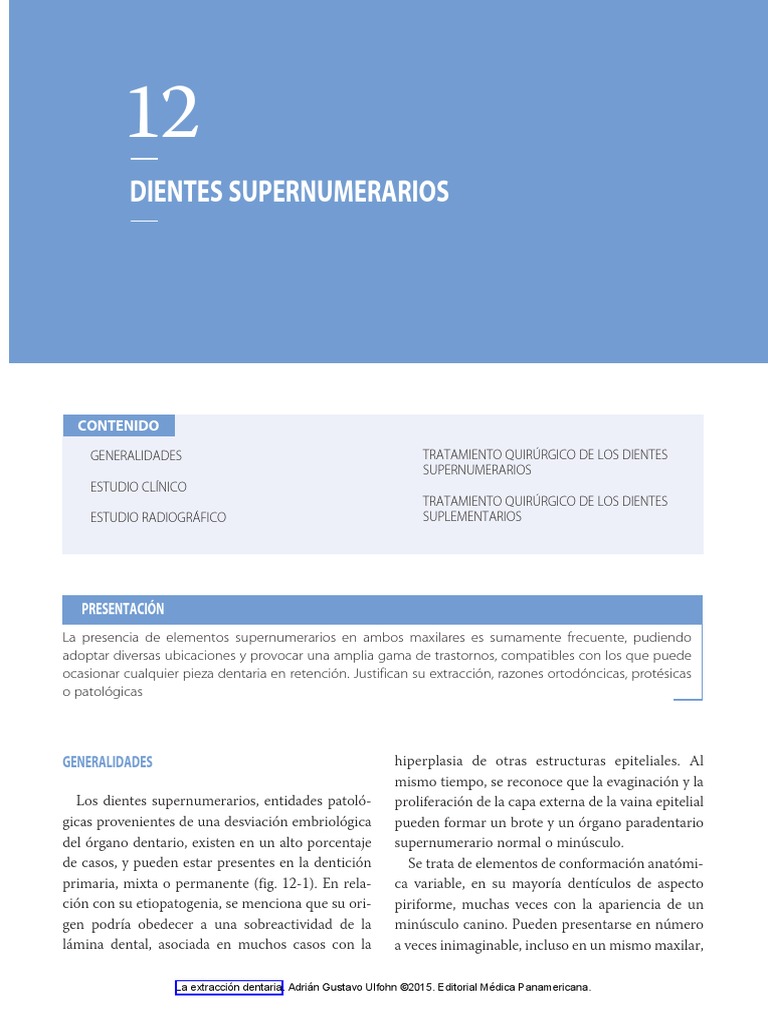 Dientes Supernumerarios | PDF | Diente humano | Odontología