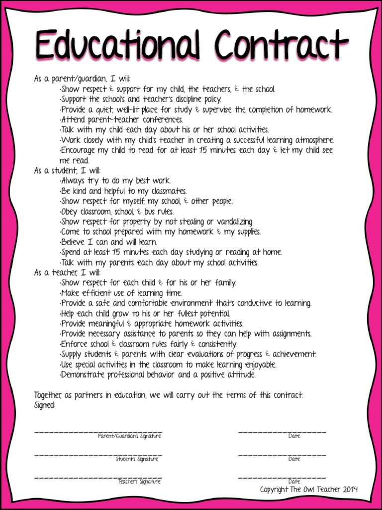 Educational Contract | PDF