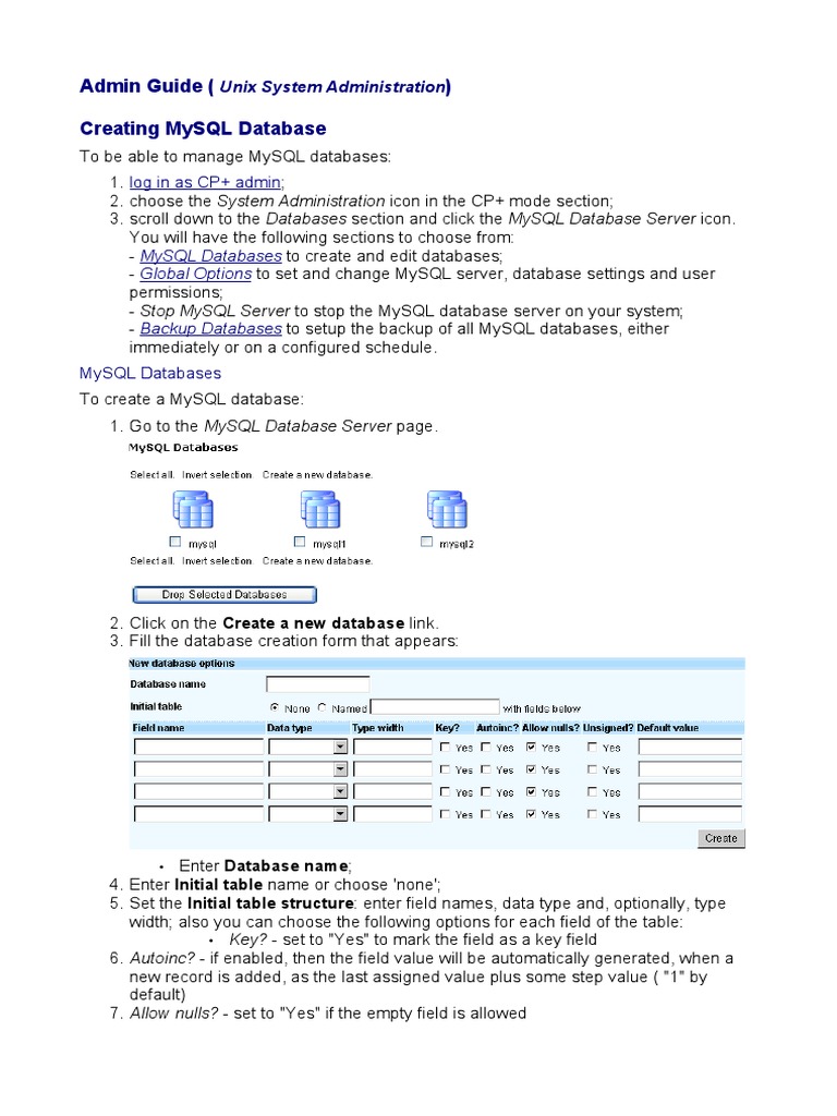 AG - Creating MySQL Database | Download Free PDF | My Sql | Databases