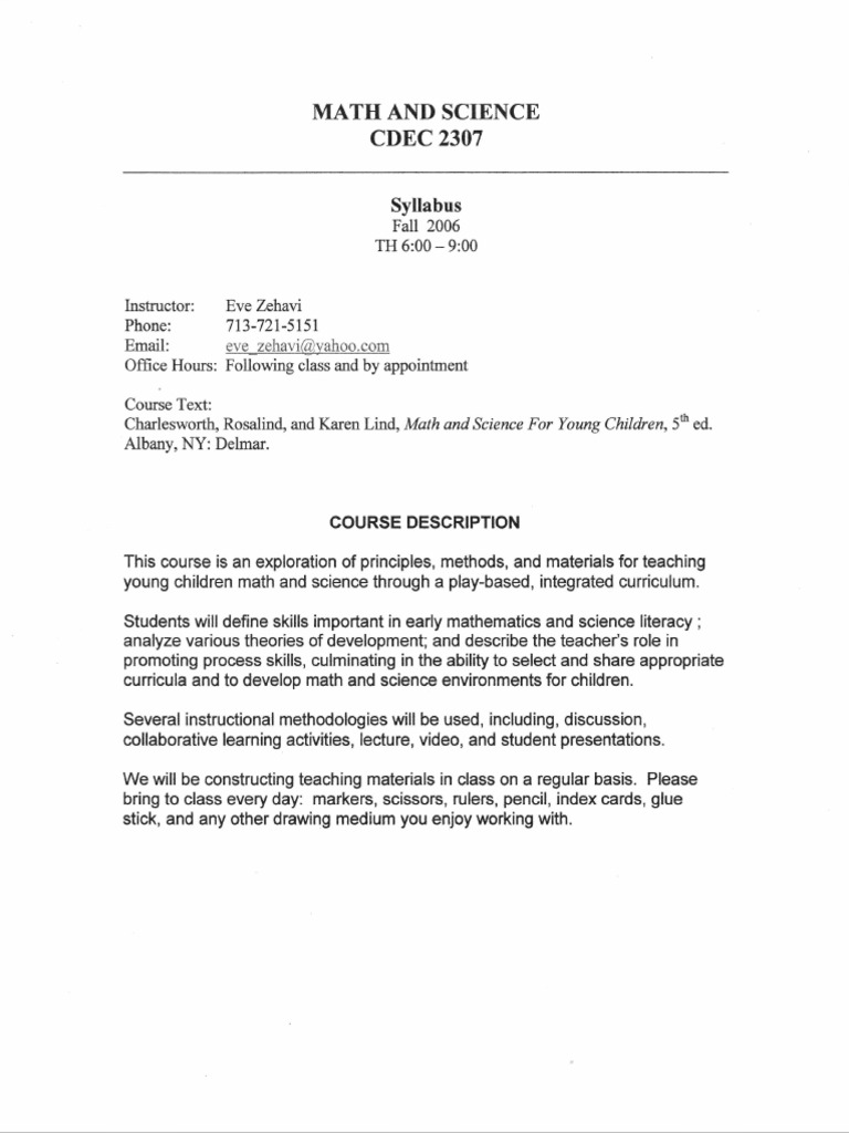 Math and Science for Young Children | PDF | Test (Assessment) | Curriculum