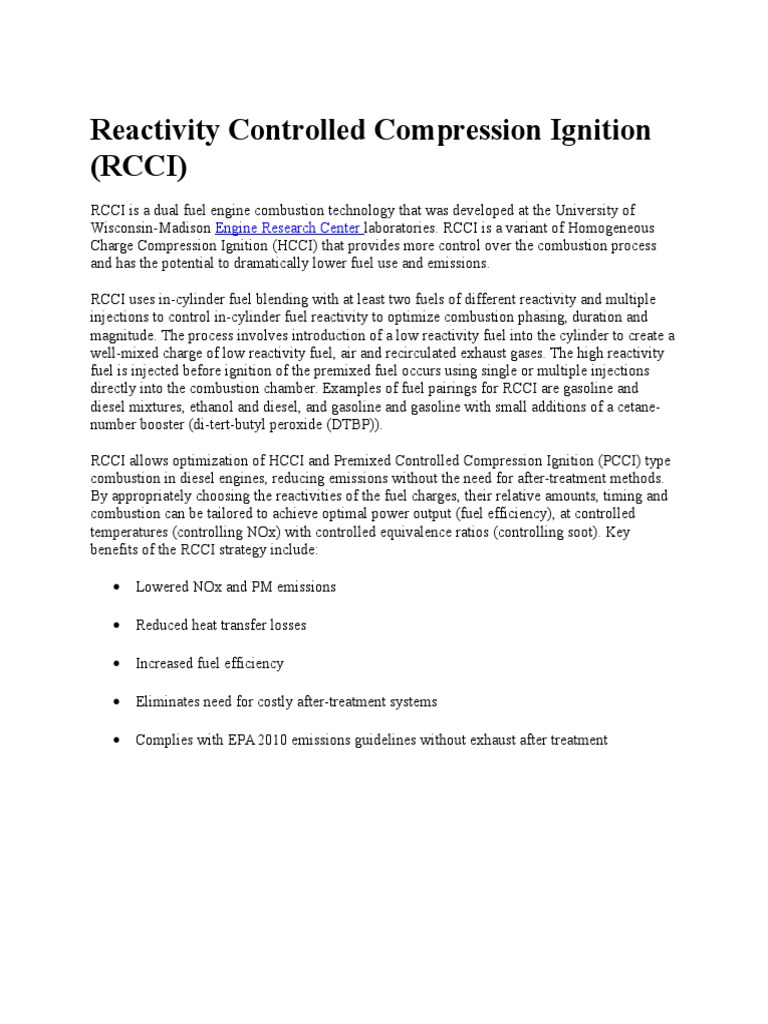 Reactivity Controlled Compression Ignition (RCCI) : Engine Research ...