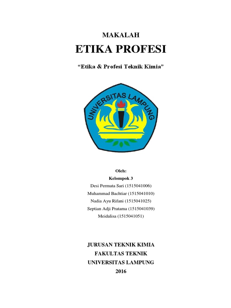 Makalah Etika Profesi PDF | PDF