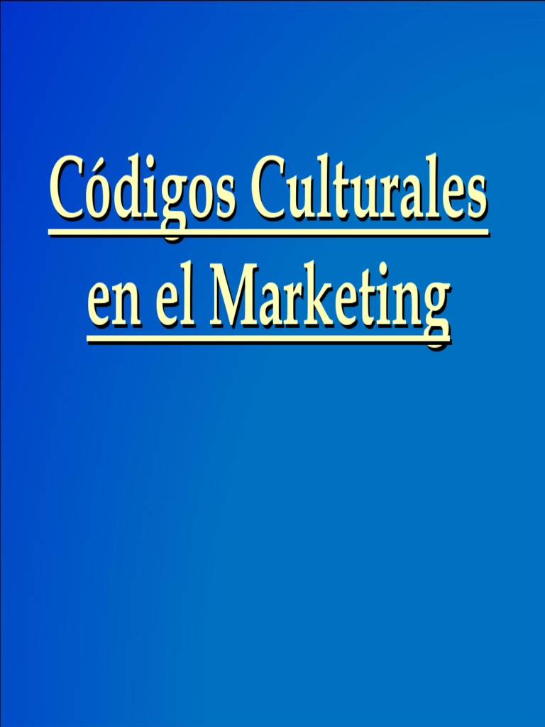 Codigos Culturales en El MKT | PDF | Seducción | Exceso de peso
