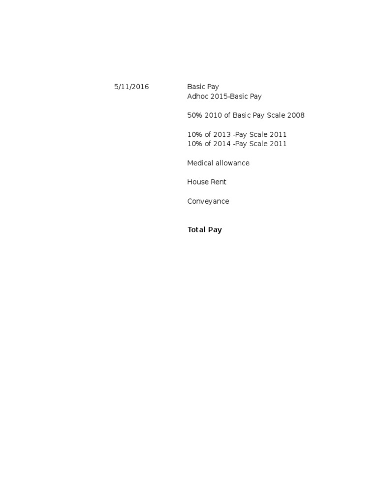 Salary Breakdown and Pay Scale Details | PDF