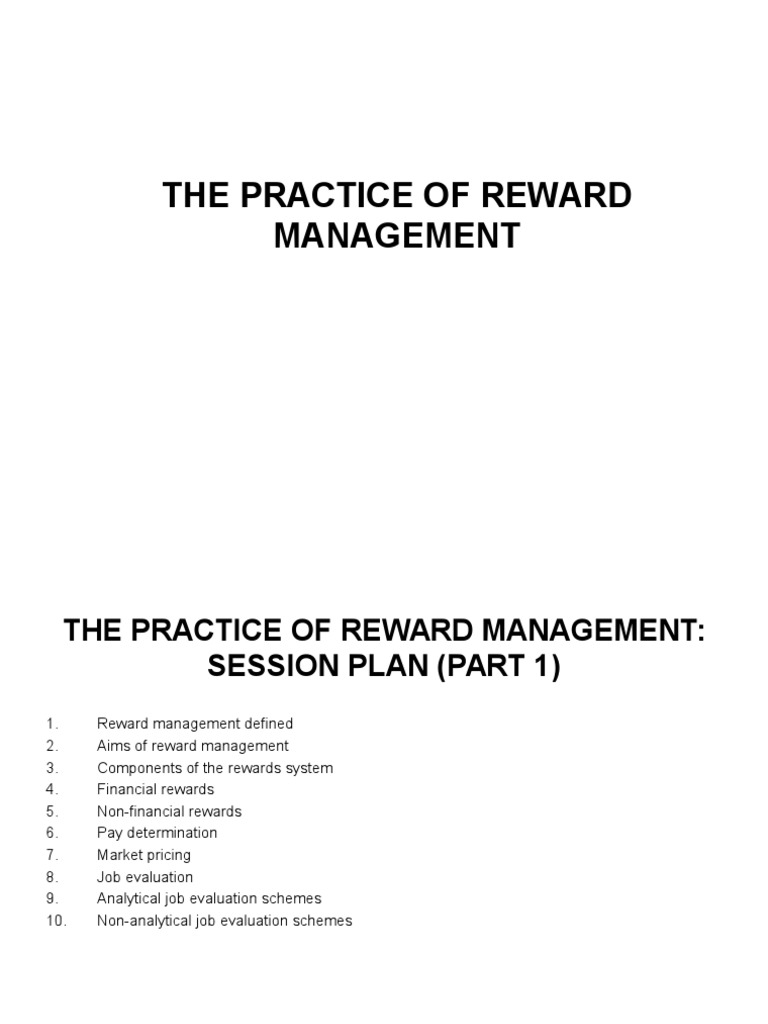 27 The Practice of Reward Management 2 | PDF | Employment | Competence ...