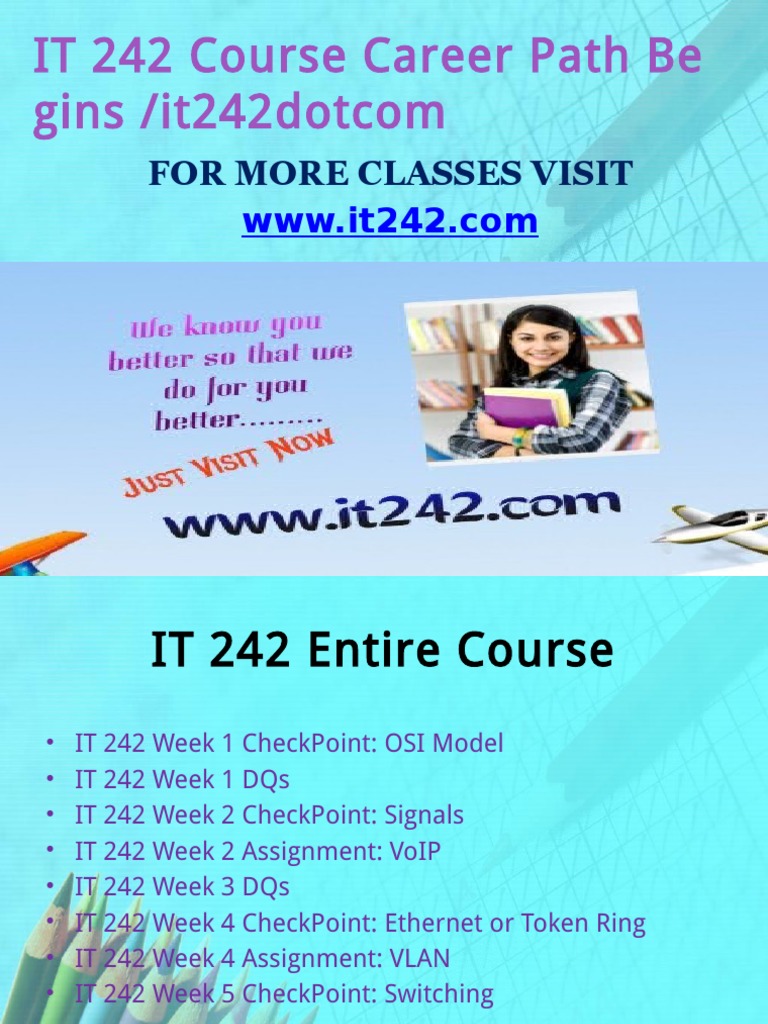 IT 242 Course Career Path Begins It242dotcom | PDF | Network Switch ...