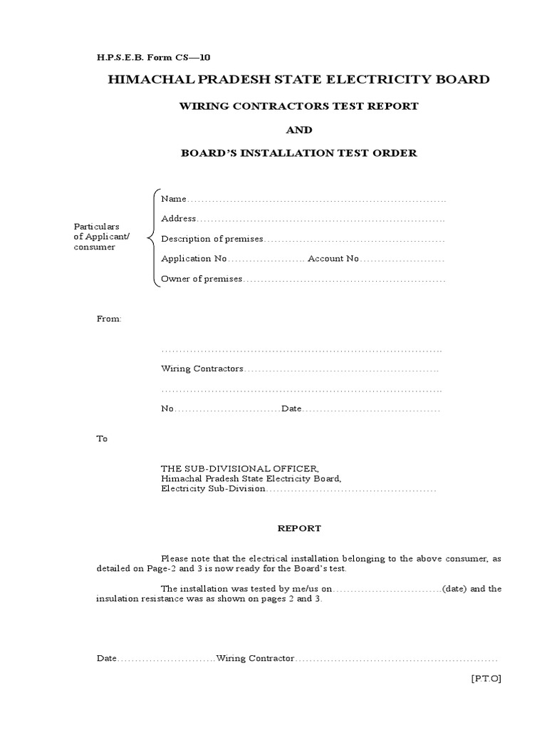 Test Report | PDF | Watt | Electrical Wiring