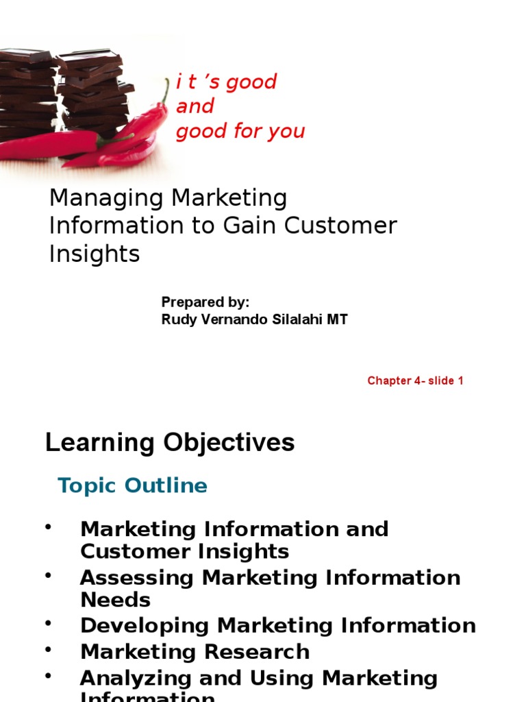 Managing Marketing Information To Gain Customer Insights: It'sgood and ...