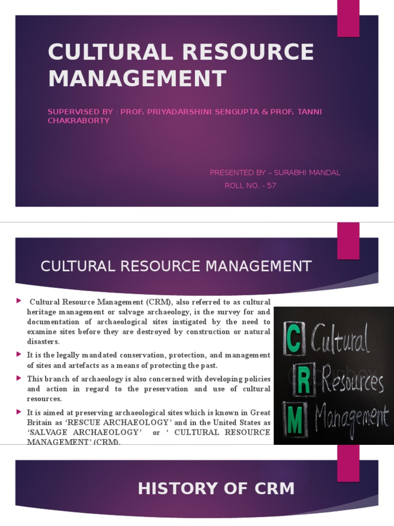 Cultural Resource Management Archaeology | PDF | Cultural Heritage ...