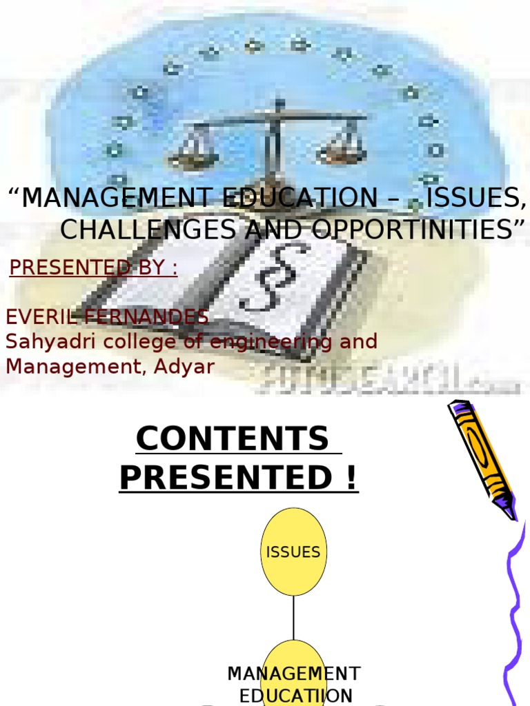Management Education: Issues and Opportunities | PDF | Master Of ...
