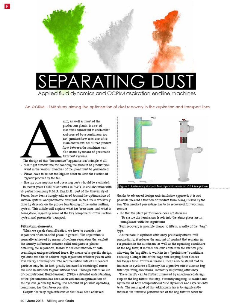 Separating Dust | PDF | Filtration | Simulation