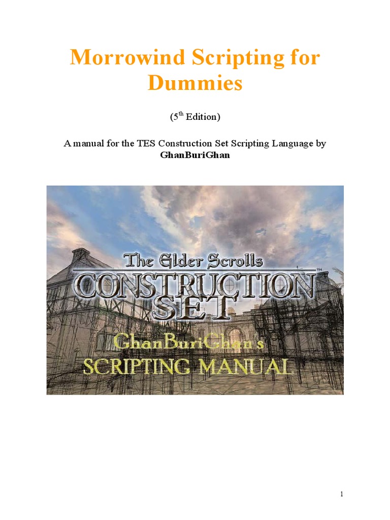 Morrowind Scripting For Dummies 5 | Download Free PDF | Scripting Language | Variable (Computer ...
