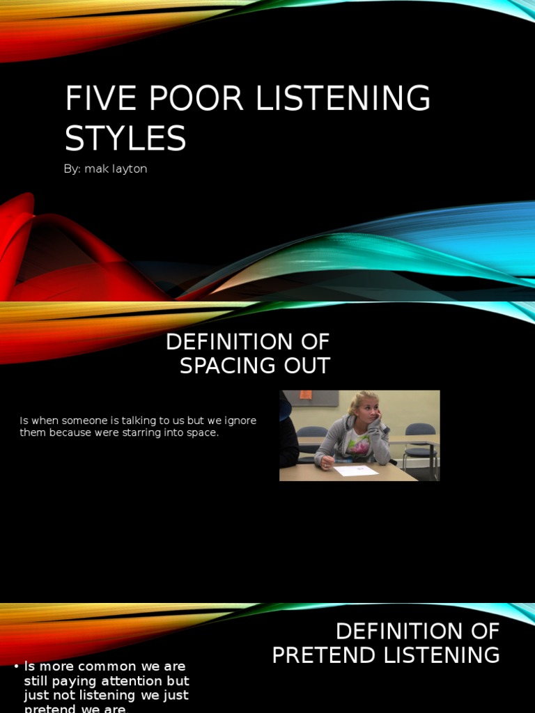 Five Poor Listening Styles Explained | PDF