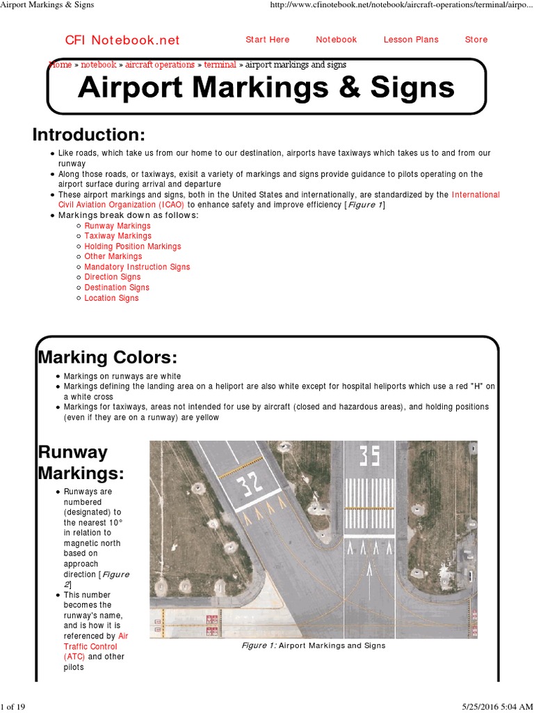 Airport Markings & Signs.pdf | Airport | Runway