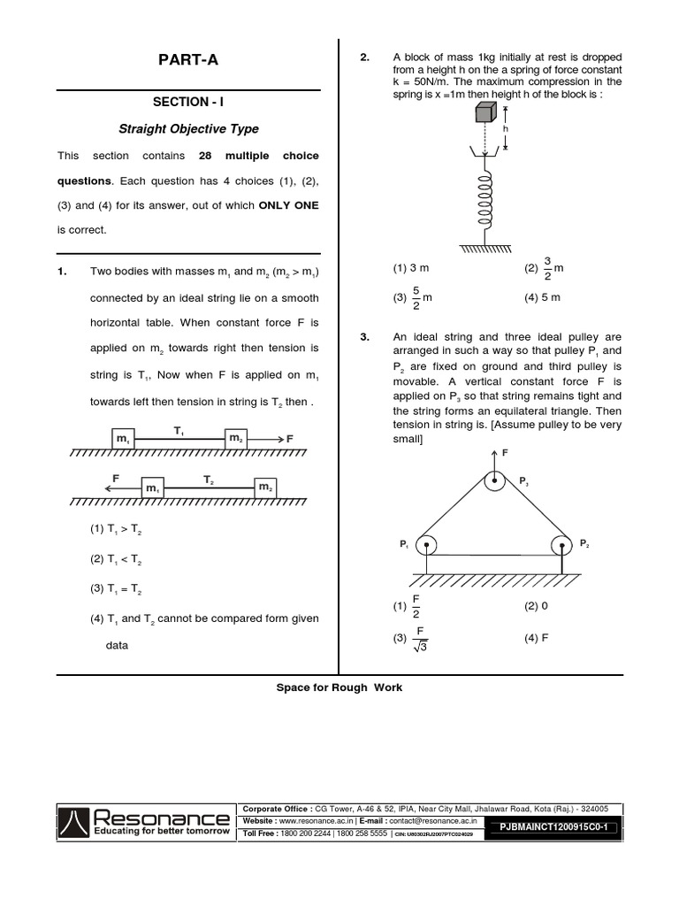 Resonance Test Series | PDF | Gases | Friction