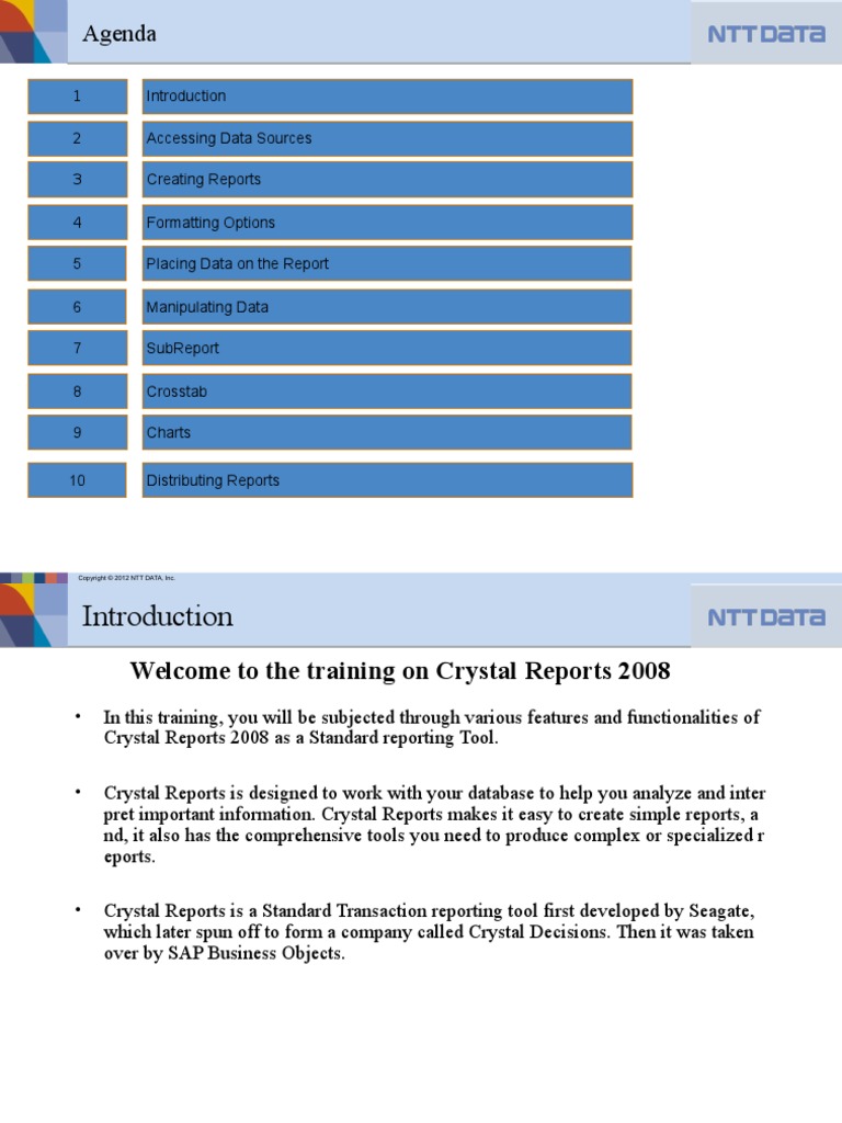 Crystal Reports Training | PDF | Databases | Data Management