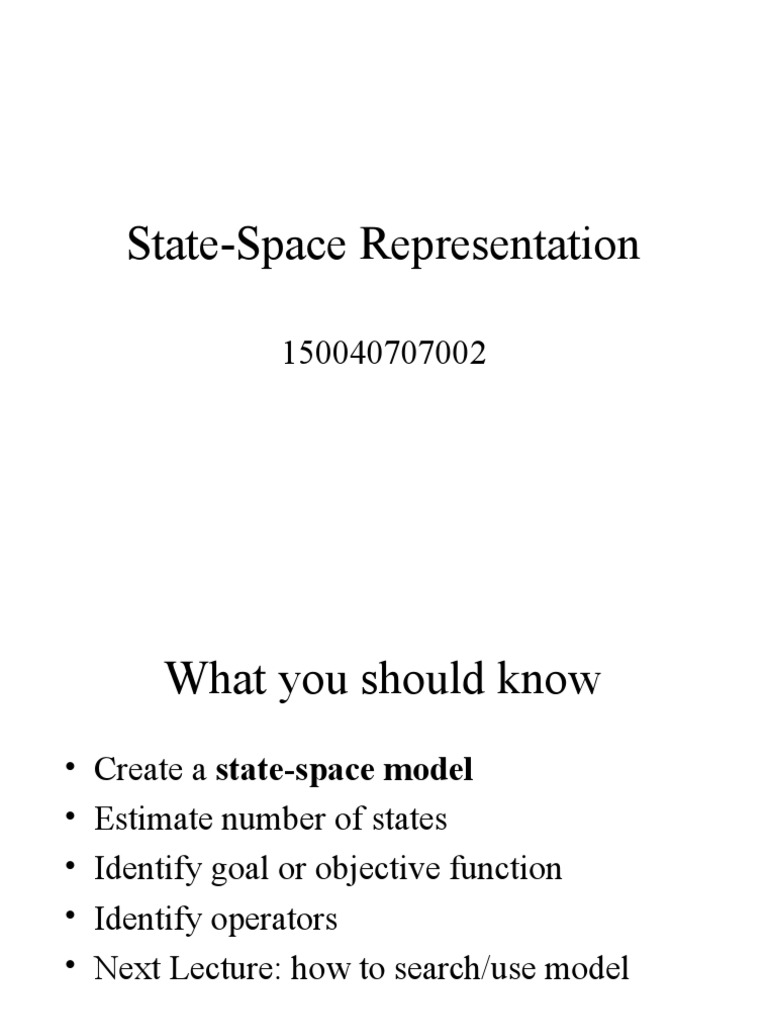 State-Space Representation | PDF | Formalism (Deductive) | Computer Programming