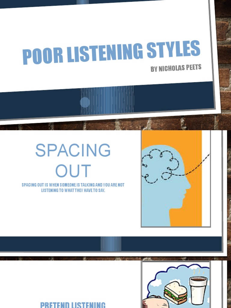 Understanding Poor Listening Styles | PDF