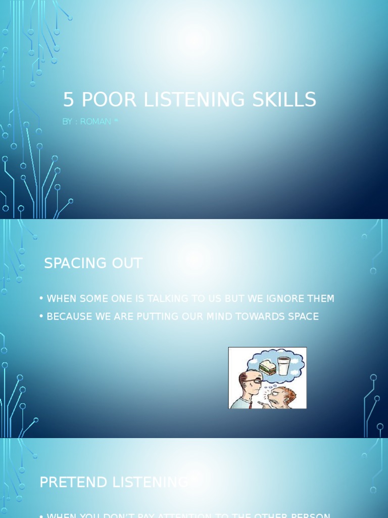5 Poor Listening Skills | PDF