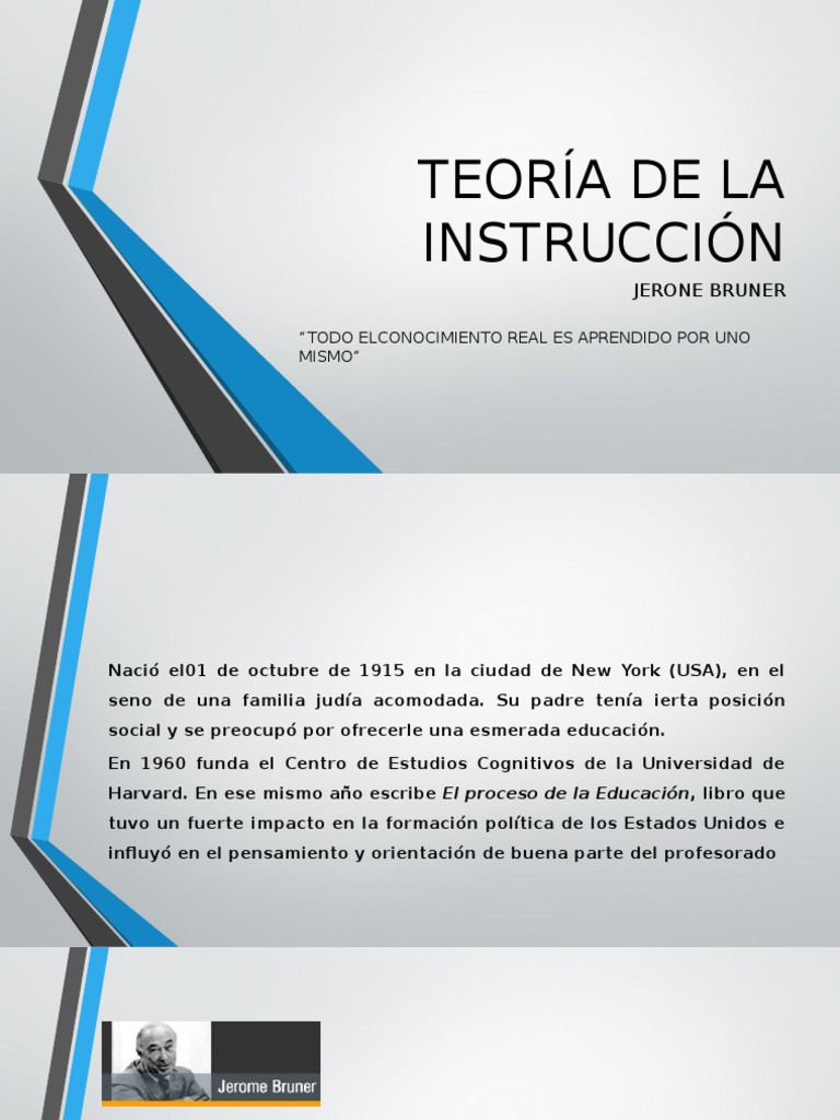 Teoría de La Instrucción | PDF | Teoría | Aprendizaje