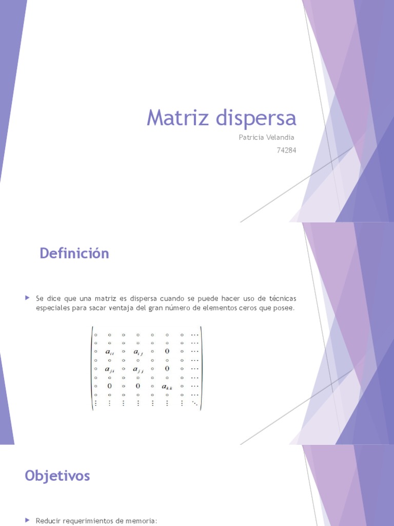 Matriz Dispersa 2 | PDF | Matriz (Matemáticas) | Estructura de datos de matriz