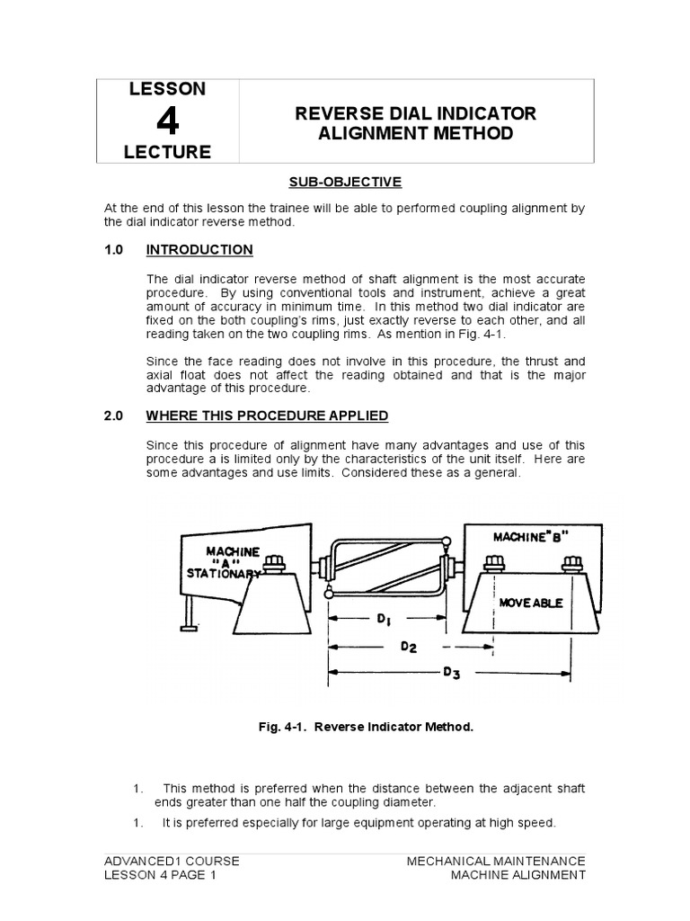 Reverse dial indicator method.doc | Machines | Mechanical Engineering