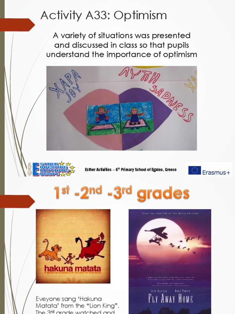 Activity A33: Optimism | PDF | Language Arts & Discipline | Wellness
