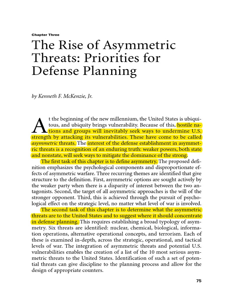 The Rise of Asymmetric Threats | PDF | Nuclear Weapons | Biological Warfare