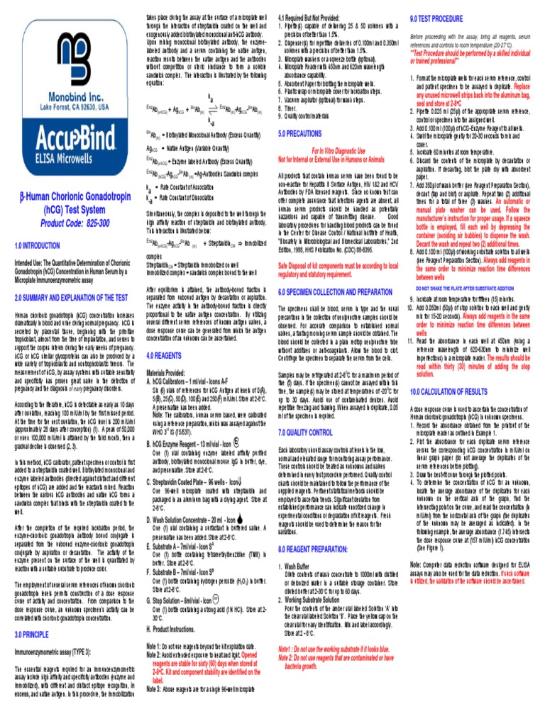 HCG Accubind Elisa | PDF | Human Chorionic Gonadotropin | Antibody