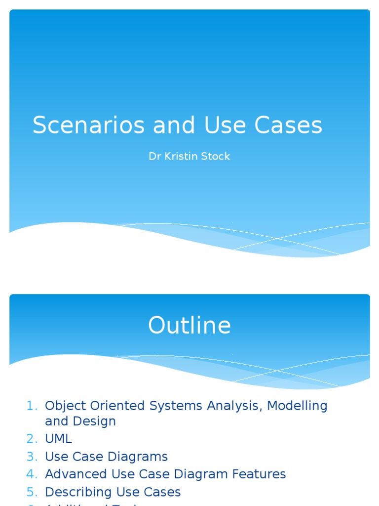 Scenarios and Use Cases | Download Free PDF | Use Case | Object Oriented Programming