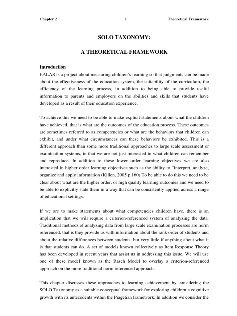 SOLO Taxonomy | PDF | Educational Assessment | Theory