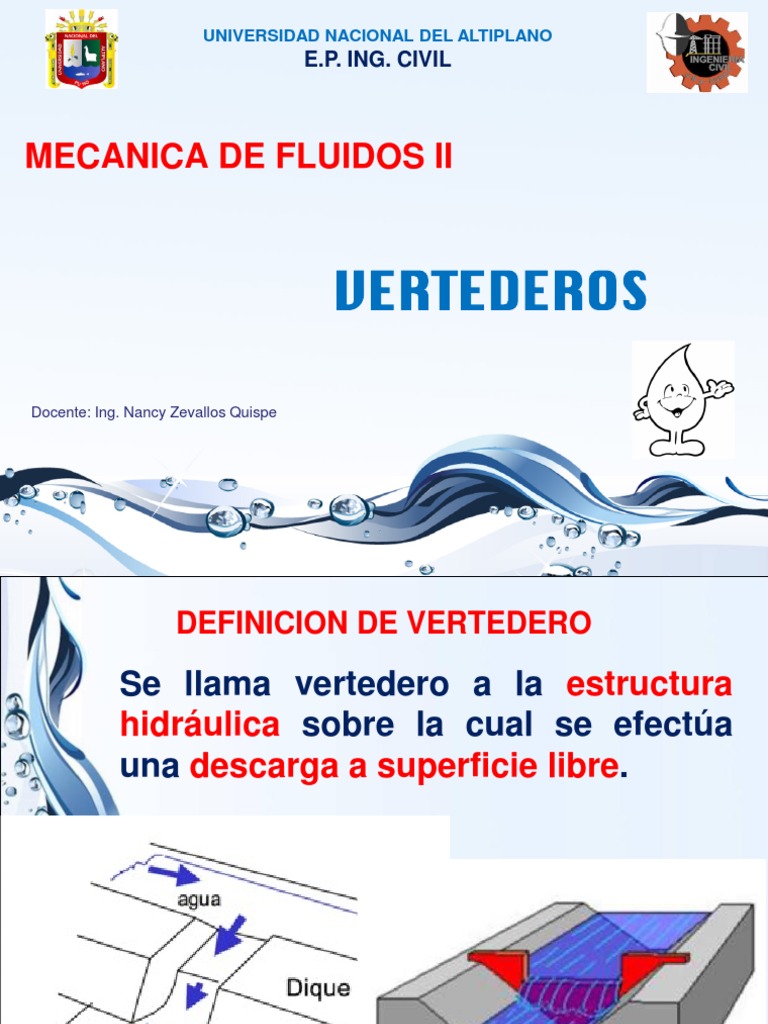 10 Vertederos | PDF | Descarga (hidrología) | Fricción