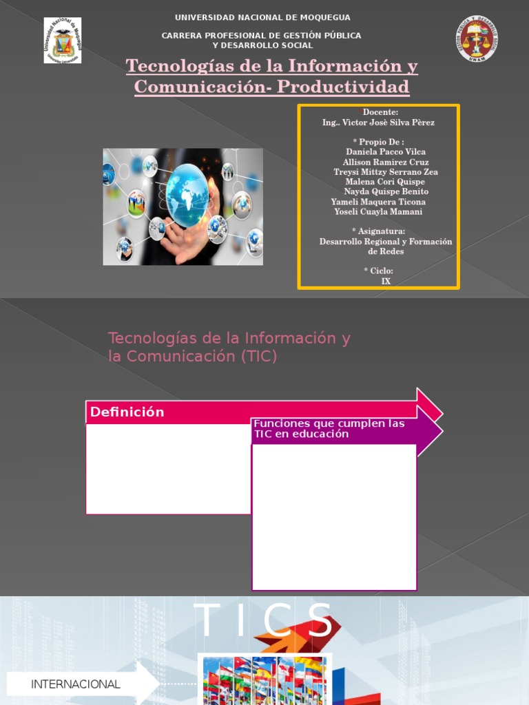 Diapositivas Tics | PDF | Tecnología de información y comunicaciones | Viajes por Europa