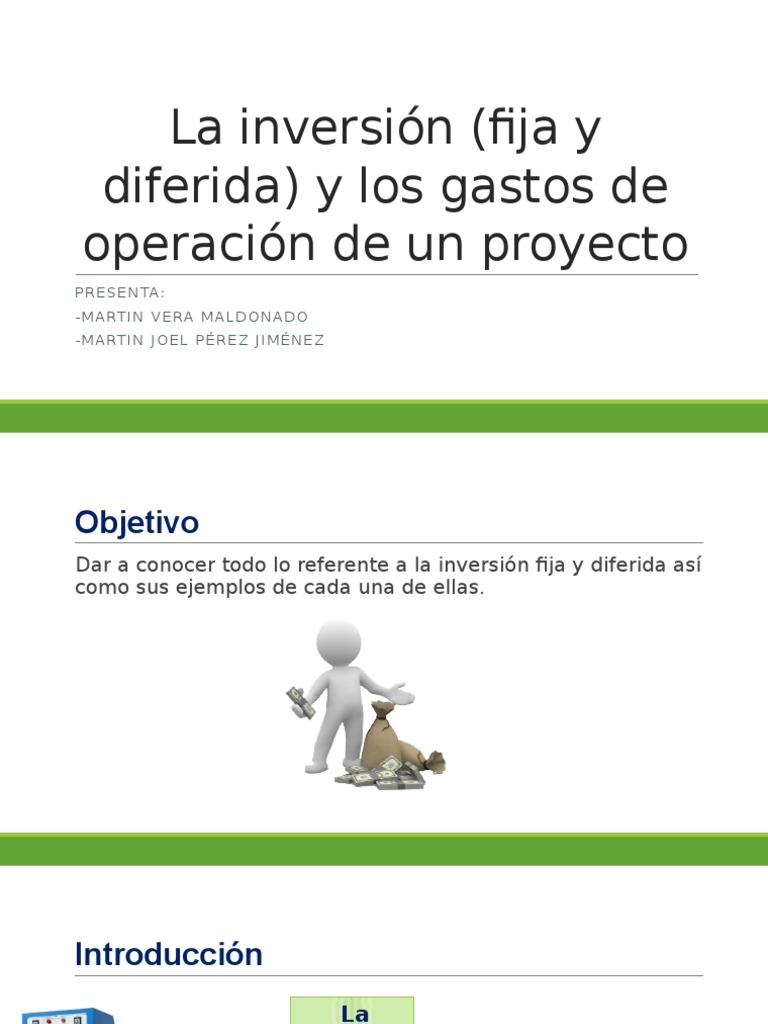 La Inversión (Fija y Diferida) (1) | Inversiones | Capital de trabajo