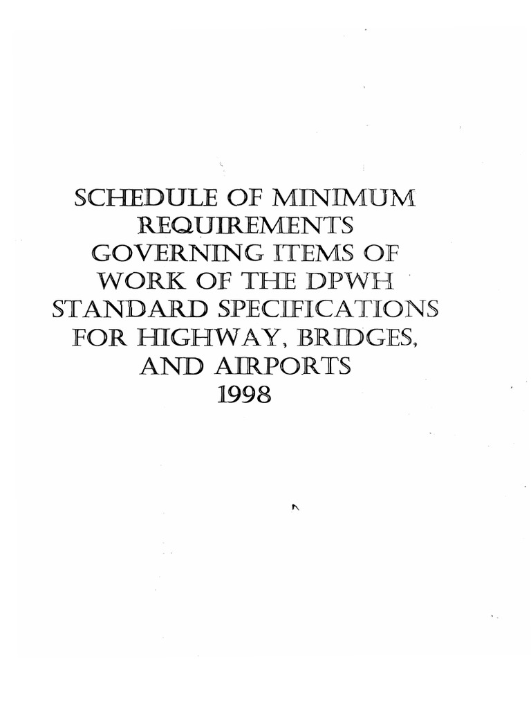 DPWH Minimum Test Requirements PDF | PDF | Road Surface | Asphalt