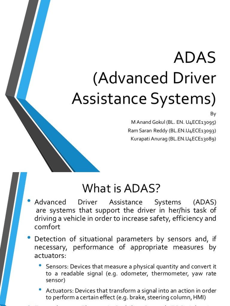 Advanced Driver Assistance Systems | PDF | Automobile Safety | Traffic ...