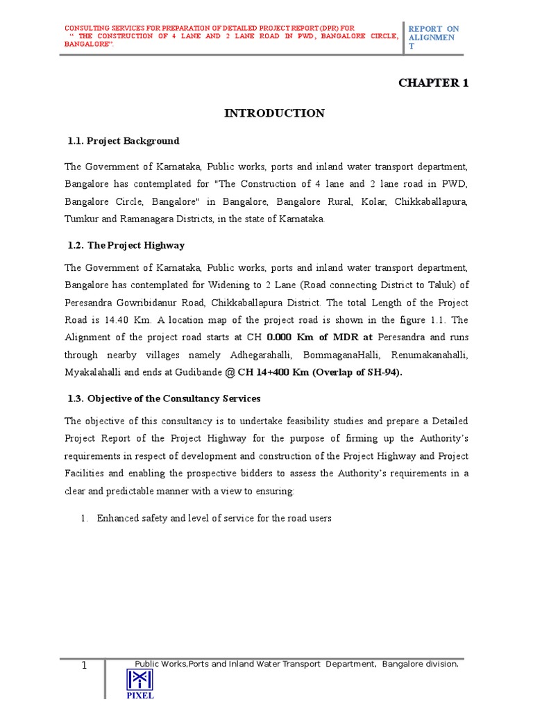 Alignment Report (Peresandra-Gudibande) | Download Free PDF | Traffic ...