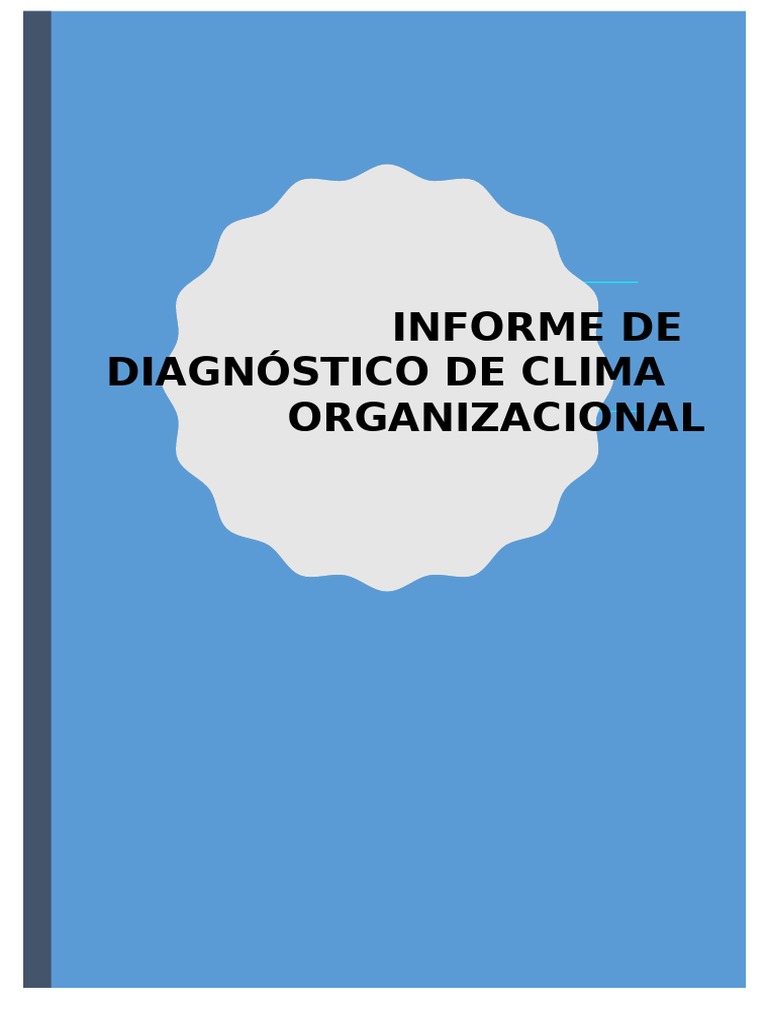 Modelo Informe Clima Organizacional | PDF | Bienestar | Cognición
